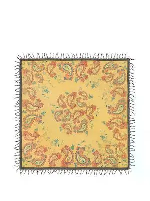 Bimba Y Lola Paisley Fringed Scarf