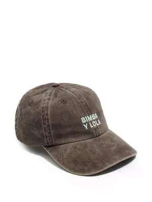 Bimba Y Lola Lettering Baseball Cap - Brown