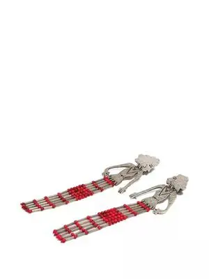 Bimba Y Lola Silhouette Beaded Clip-on Earrings