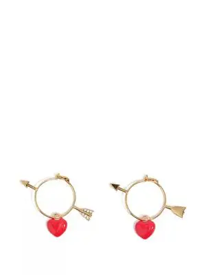 Bimba Y Lola Heart-motif Arrow-detail Earrings - Gold