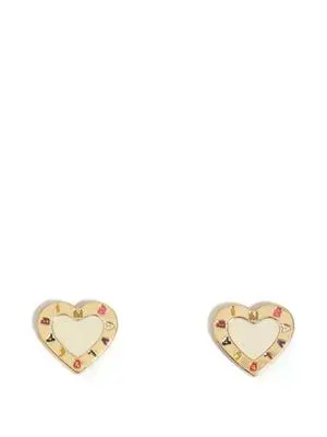 Bimba Y Lola Heart Brass Earrings - Gold