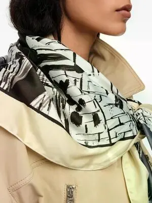 Bimba Y Lola Graphite-patterned Scarf