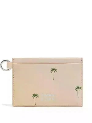 Bimba Y Lola Palms Leather Card Holder - Neutrals