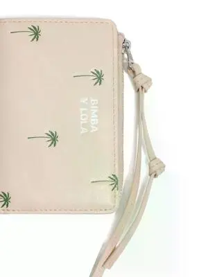 Bimba Y Lola Palms Zip Leather Wallet