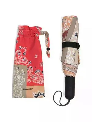 Bimba Y Lola Patchwork-pattern Umbrella - Red