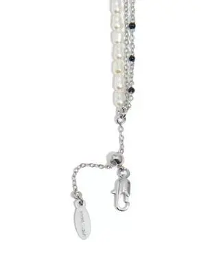 Bimba Y Lola Tone Heart Pendant Beaded Layered Necklace