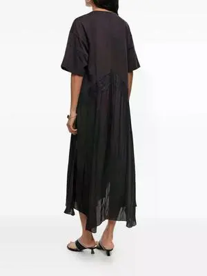 Bimba Y Lola Black Lace Detail Midi Dress