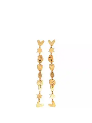 Bimba Y Lola Silhouette Heart-motif Drop Earrings - Gold