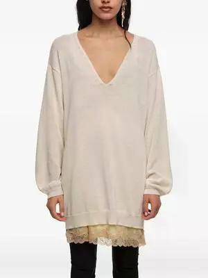 Bimba Y Lola Cotton V-neck Sweater