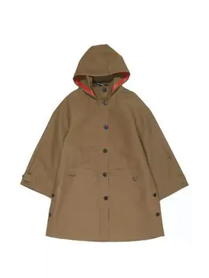 Bimba Y Lola Buttoned Hooded Coat - Neutrals