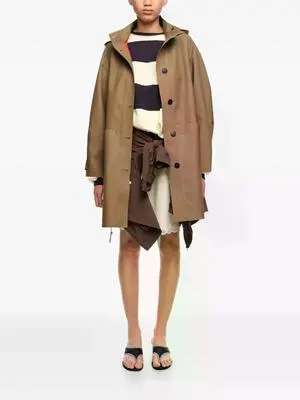 Bimba Y Lola Buttoned Hooded Coat