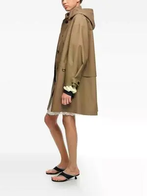 Bimba Y Lola Buttoned Hooded Coat