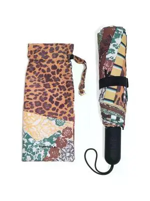 Bimba Y Lola Patchwork-print Umbrella - Brown