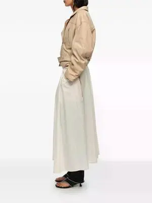 Bimba Y Lola Buttoned Cotton Midi Skirt