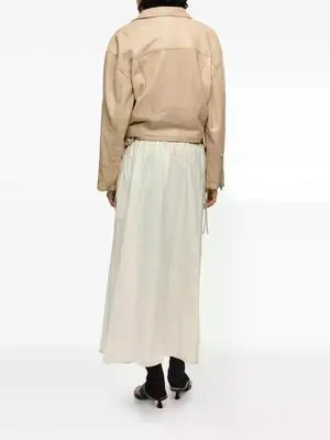 Bimba Y Lola Buttoned Cotton Midi Skirt