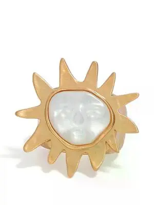 Bimba Y Lola Sun Faux-pearl Ring - Gold