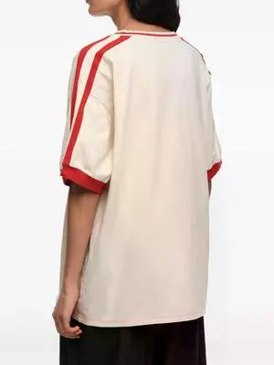 Bimba Y Lola Graphic-print V-neck T-shirt - Neutrals