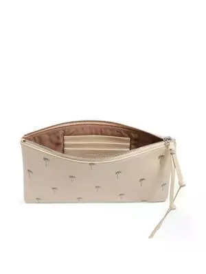 Bimba Y Lola Palms Leather Makeup Bag - Neutrals
