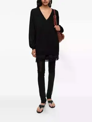 Bimba Y Lola V-neck Balloon-sleeve Top
