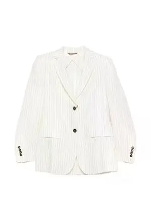 Max Mara Striped Button Jacket - Neutrals