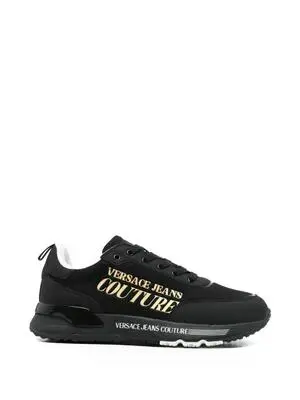 Versace Logo-detail Lace-up Sneakers - Black