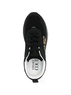 Versace Logo-detail Lace-up Sneakers - Black