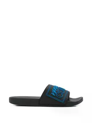 Versace Logo-detail Slides - Black