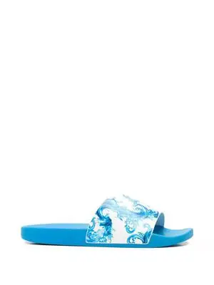 Versace Printed Slides - Blue