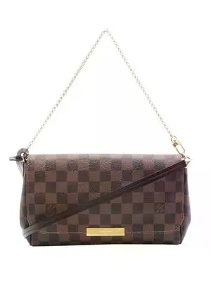 LOUIS VUITTON 2014 Damier Ebene Favorite Mm Satchel - Brown