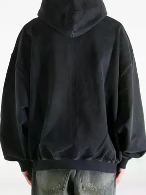 Vetements Hooded Embossed Zip-up Hoodie