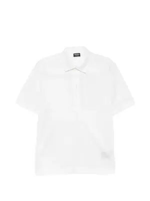 Zegna Collared Button Polo Shirt - White