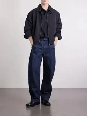 LEMAIRE Twisted Barrel-leg Belted Organic Jeans