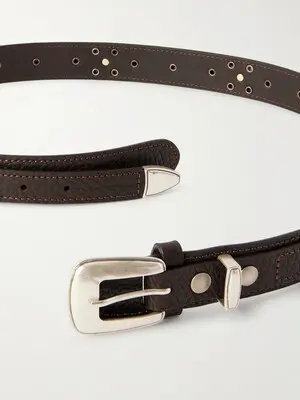 LEMAIRE 3cm Studded Full-grain Leather Belt