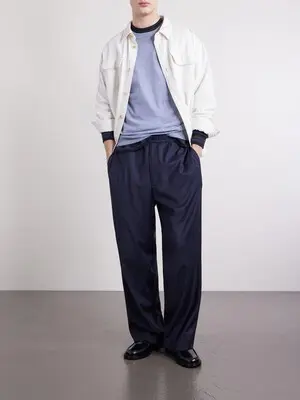 Altea Maglia Cotton And Cashmere-blend T-shirt - Blue