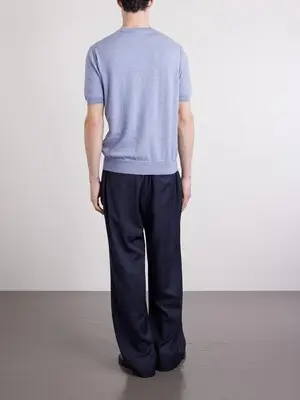Altea Maglia Cotton And Cashmere-blend T-shirt - Blue