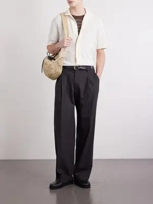 Altea Jean Camp-collar Cotton-piqué Shirt
