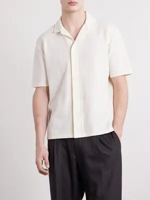 Altea Jean Camp-collar Cotton-piqué Shirt