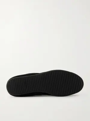 Rick Owens Minimal Suede And Nylon Sneakers - Black