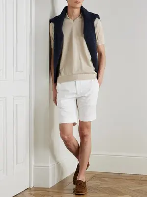 Polo Ralph Lauren Open-collar Logo-embroidered Cotton-blend Piqué Polo Shirt
