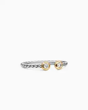 David Yurman Cable Open Ring With Diamonds - Diamond