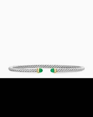 David Yurman Micro Cable Flex Bracelet - Emerald