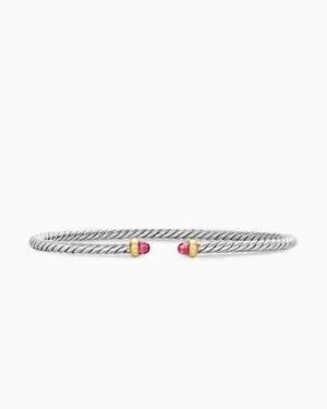 David Yurman Micro Cable Flex Bracelet - Pink Tourmaline