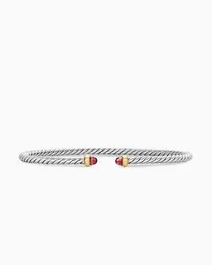 David Yurman Sterling Silver And 14k Yellow Gold Bracelet - Rhodolite Garnet