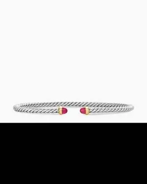 David Yurman Micro Cable Flex Bracelet - Ruby