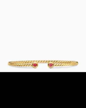 David Yurman 18k Yellow Gold Cablespira® Flex Bracelet With Sapphires - Ruby