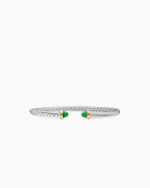 David Yurman Micro Cable Flex Bracelet - Emerald