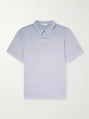 JAMES PERSE Supima Cotton-jersey Polo Shirt - Gray