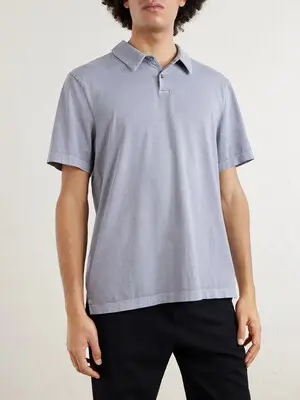JAMES PERSE Supima Cotton-jersey Polo Shirt