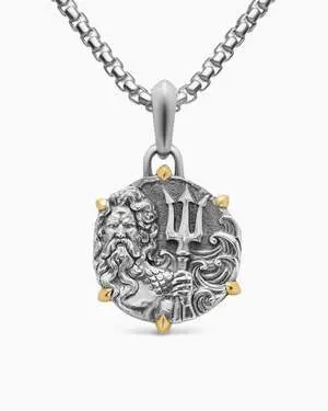 David Yurman Poseidon Amulet - Sterling Silver/18k Yellow Gold