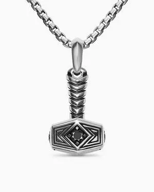 David Yurman Thor Hammer Amulet - Black Diamond